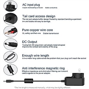 HY1C 30W Echo Power Cord for Amazon Alexa Echo 3rd 4th Generation, Echo Show 8, Echo Show 10, Echo Show 15, Echo Show 2nd Gen, Echo Plus 2nd Gen Power Adapter Charger
