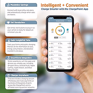 ChargePoint Home Flex Level 2 EV Charger, NEMA 6-50 Outlet 240V EV Charge Station, Electric Vehicle Charging Equipment Compatible with All EV Models
