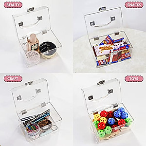 3 Pack Set Plastic Square Storage Bin-Cabinet,Cosmetic Storage Organizer Box,Cotton Pads Storage Box, Cotton Swabs Holder, Gift Box Clear Container fot Toiletries, Makeup,Hair Accessories,Crafts