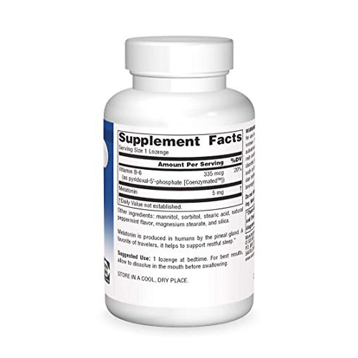 Source Naturals Melatonin 5 mg - 200 Peppermint Flavored Lozenges