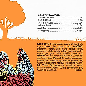 Purina Beyond Organic Wet Cat Food Pate, Organic Chicken & Carrot Adult Recipe - (12) 3 oz. Cans