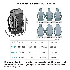 WSZCML Backpack Rain Cover, Upgraded Adjustable Waterproof Backpack Cover (10-90l) (Orange, S (for 10L-25L Backpack))
