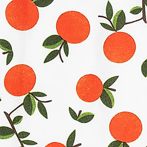 GMIcréatifs 4 Pack, 100% White Cotton Kitchen Hand Towel, Tea Towels, Dish Towels, Bar Towels, 2 Citrus Lemons Prints and 2 Citrus Oranges Prints, 24”x 16" Inches