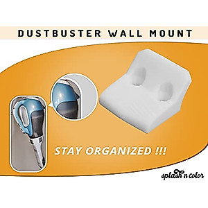 SplashNColor Wall Mount Hanger Hooks Compatible with Black and Decker Dustbuster Hand and Vacuum Cordless Rechargeable CHV1410L