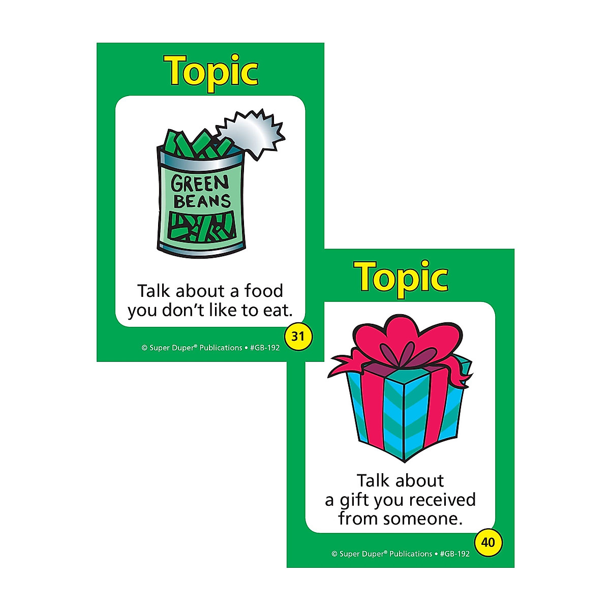 Super Duper Publications | TopicTalk Conversation & Social Skills Card Game | Educational Learning Resource for Children