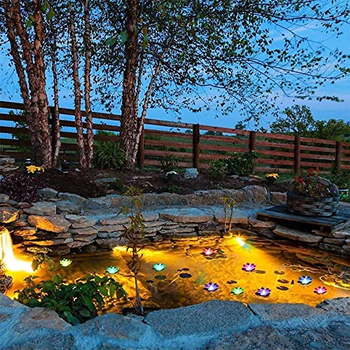 6 PC Lamp LED Floating Flower Lamps Lamps On Water Decoration Pool Decoration Swimming Garden Light Water Fountain