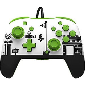 PDP REMATCH Enhanced Wired Nintendo Switch Pro Controller, Switch Lite/OLED Compatible (Mario Retro)