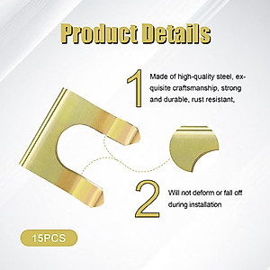 15 Pieces Brake Line Clips Metal Brake Line Retainer U Shaped, Brake Hose Bracket, Parking Brake Cable Clip Replacement Hose Retaining Clip Brake Hose Lock, Cars Trucks Vehicles Parts.