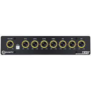 Taramp's TEQ 7 Stereo 7-Band Graphic Equalizer RCA Input 2 Channels HPF and LPF Filters Mute Function Car Audio Mixer Equalizer EQ, Best Control for Car, Boat, Motorcycle - TEQ7 Yellow
