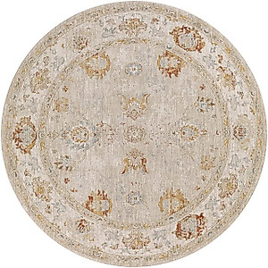 Mark&Day Area Rugs, 5ft Round Cerro Gordo Traditional Sage Area Rug, Green Carpet for Living Room, Bedroom or Kitchen (5'3" Round)