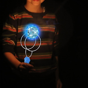 Easter Basket Stuffers Gifts for Kids 3pcs Light Up Gyro Wheel Toy Stocking Stuffers for Kids Teens & Adults, Magic Rail Twirler Magnetic Yoyo Fidget Spinner Toys for Ages 3-5 8-12 Year Old Boys Girls