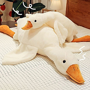 Doireum Swan Stuffed Animal, 2.6 lbs Weighted Stuffed Animals Plush Swan Toy Goose Weighted Plush Animals Duck Stuffed Animals Plush Pillow Toy Gifts for Kids, 19.68"