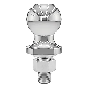 CURT 40095 Chrome ATV, UTV, Lawn Tractor Hitch Ball, 2,000 lbs, 1-7/8-Inch Diameter, 5/8 x 1-3/4-Inch Shank