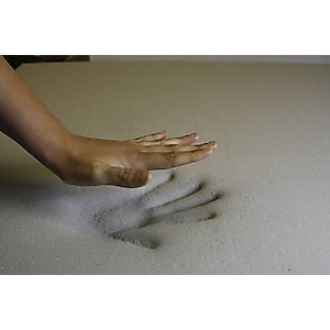 Queen Size 4 inch Thick, 4lb Density Gray Visco Elastic Memory Foam MattressPad, Bed Topper Made in The USA