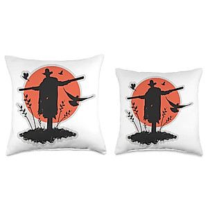 Jeepers Creepers Scarecrow Moon Throw Pillow