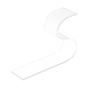 uxcell Shoe Display Stand Rack, 105x45x150mm Acrylic Storage Shelf Holder, Clear 1Pcs