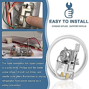 2198202 Refrigerator Cold Control Thermostat Replacement wp2198202 Thermostat Control Fit for Ken-More Refrigerators by Sikawai- Replaces 2161284 2198201 PS11739232 AP6006166 WP2198202