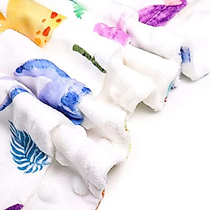 Baby Mink Blankets, Dinosaur Toddler Blanket for Boys Girls, Soft Newborn Blanket with Dotted Backing, Double Layer, Crib Receiving Blanket for Nursery, Shower Gifts, 30 X 40 Inches