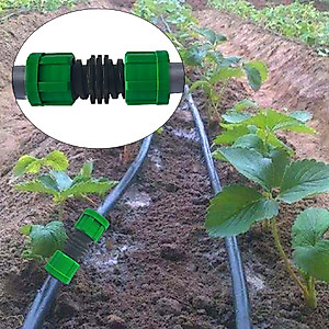 Alovexiong 10 Pieces Drip Irrigation Coupling, 5/8 Inch Universal Connector Drip Tubing Fittings, Compatible with Most 16-17 mm Drip Tape AG Tubing Drip or Sprinkler Systems