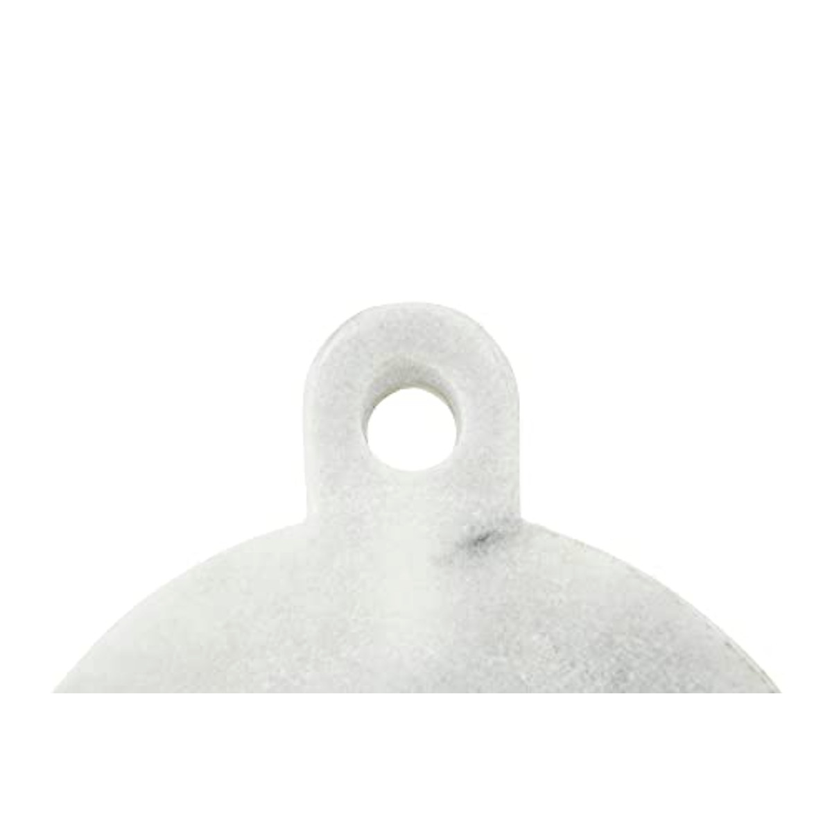 Creative Co-Op Large Marble Handle Dish, 6", White