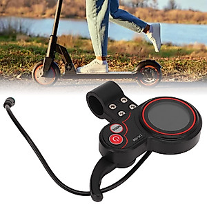 Natudeco E-Bike LCD Screen ABS Electric Bicycle LCD Display Meter with 5P Connector 24V 36V 48V 60V Control Waterproof Panel for 22.2mm Electric Scooter