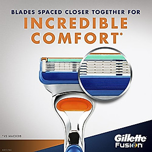 Gillette Fusion Men's Manual Razor Refills, 4 Count