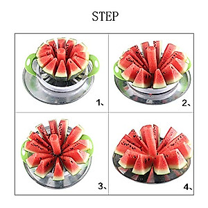 ZaH Melon Slicer Multifunctional Handheld Round Divider Watermelon Cutter Fruits Cutting Slicing Kitchen Tools