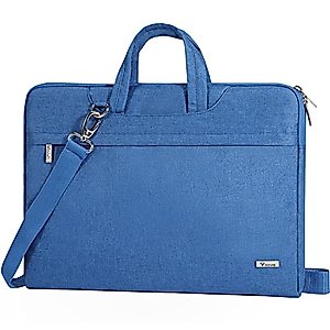 Voova Laptop Bag 17 17.3 Inch Waterproof Laptop Sleeve Case with Shoulder Straps & Handle, Computer Case Cover Slim Briefcase Compatible with 17-18” Hp Dell Asus Acer, Light Blue