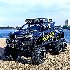 Toy Pickup Truck for Boys - Ford F150 Toy Trucks 1/24 Scale Die-Cast Model Cars with Sound and Light, Toy Cars for 3+ Year Old Boys Girls (Black)