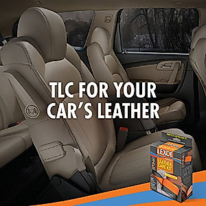 Lexol Leather Conditioner and Cleaner, 2-Step Leather Care Sponge Kit, Use on Car Leather, Furniture, Shoes, Bags, and Accessories