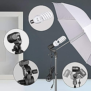 EMART Umbrella Photography Lighting Kit with 700W CFL 5500K Bulbs ,Soft Light Continuous Reflective Umbrella Lights Photography Kit for Portrait Studio Video Recording, Filming, Podcast