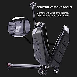 HBIAO Children's Luggage Suitcase, Kid's Riding Box Suitcase, Student Trolley Boarding Suitcase, Skateboard Trolley, Large-Capacity Travel Suitcase,Green