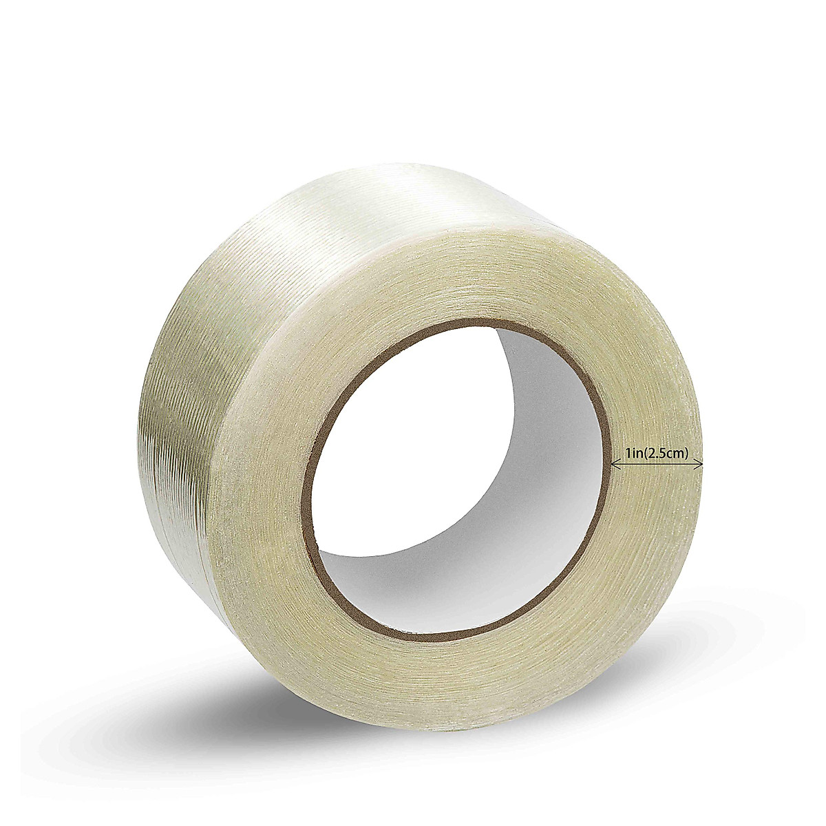 Superhesive 4 Pack 2in(5cm) 164ft (55-Yards / 50-Meters) 5.9mil Fiberglass Tape, Transparent Filament Reinforced Strapping Tape for Heavy Duty Packing