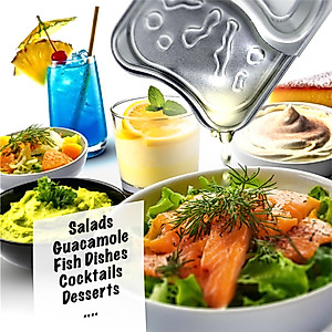 Germany's Favorite - LEMONEASY Lemon Slice Squeezer - Stainless Steel Press - Ergonomic, Effortless, Lime, Orange, and Citrus Fruit Hand Held Lemon Juicer Squeezer - Fewer Seeds, More Juice