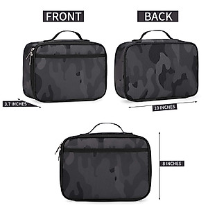 rickyh style Lunch Box with Padded Liner, Spacious Insulated Lunch Bag Durable Thermal Lunch Cooler Pack with Strap for Men Women Boys Girls Adults School Sports Beach Picnic Work Camp,2 Pocket