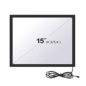 GreenTouch 15 inch 10 Points ir Touch Screen, ir Touch Panel, Infrared Touch Screen Overlay for Touch Monitor, Payment Terminal…