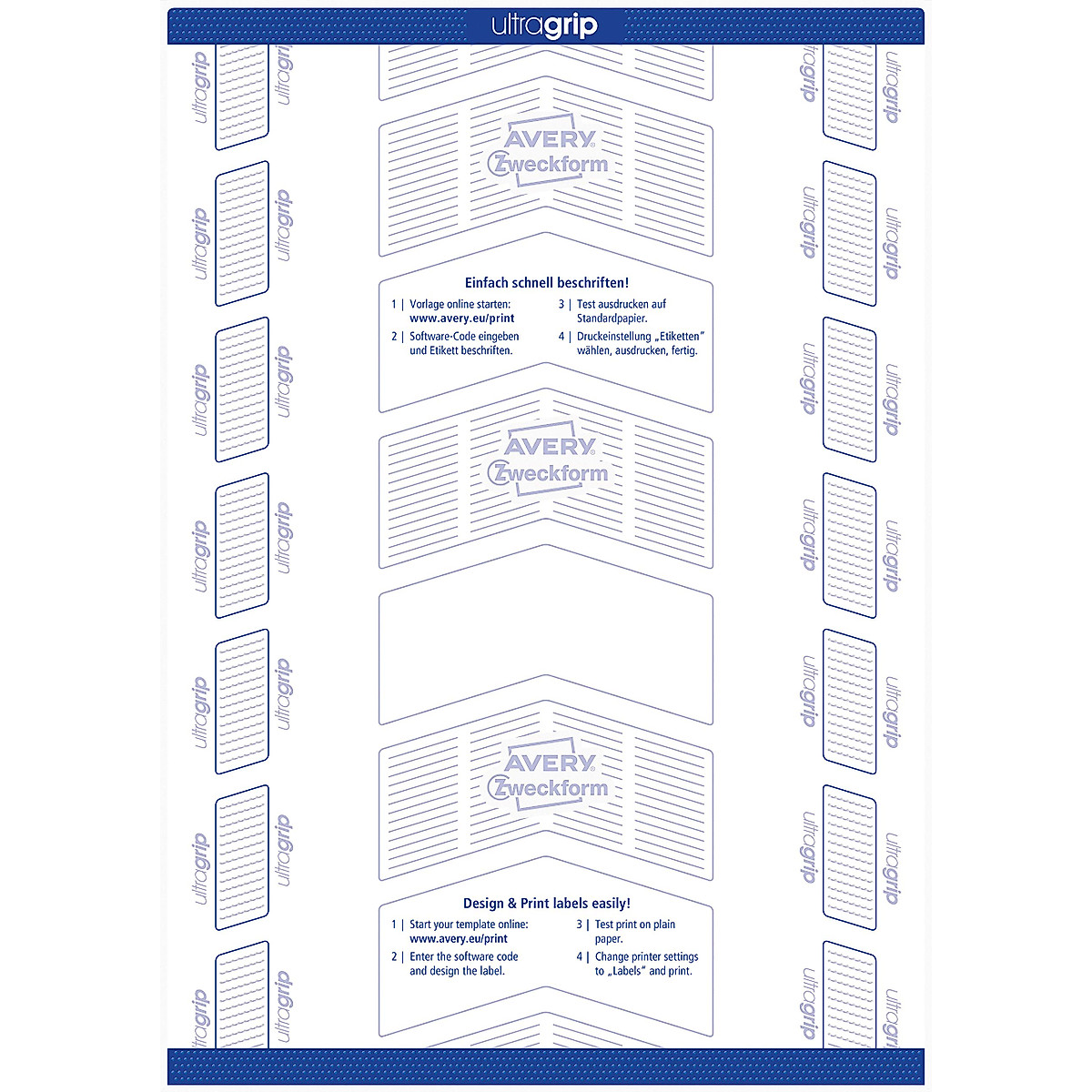 Avery Zweckform 6170 Labels 64 x 36 mm Quick-Peel 25 Sheets