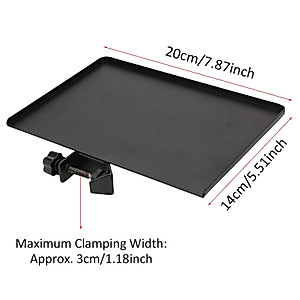 Mic Rack Stand Phone Holder, Multifunctional Microphone Stand Tray, Alloy Clamp-On Chat Room for Live Broadcast