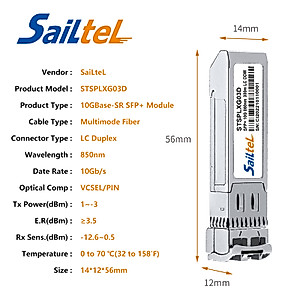 10GBase-SR SFP+ Transceiver, Gigabit Multimode SFP LC Duplex Transceiver,10G 850nm MMF, up to 300 Meters,Compatible with Cisco, Ubiquiti , Mikrotik,Netgear, Fortinet,D-Link,Linksys and More(10 Pack)