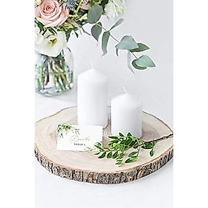 Wedding Place Cards Table, 50 Pack, 2 x 3.5 inch, Gold & Greenery Place Cards for Weddings, Premium Eucalyptus Wedding Name Place Cards for Table Setting, Easy Folding Matte Finish Placecards Wedding