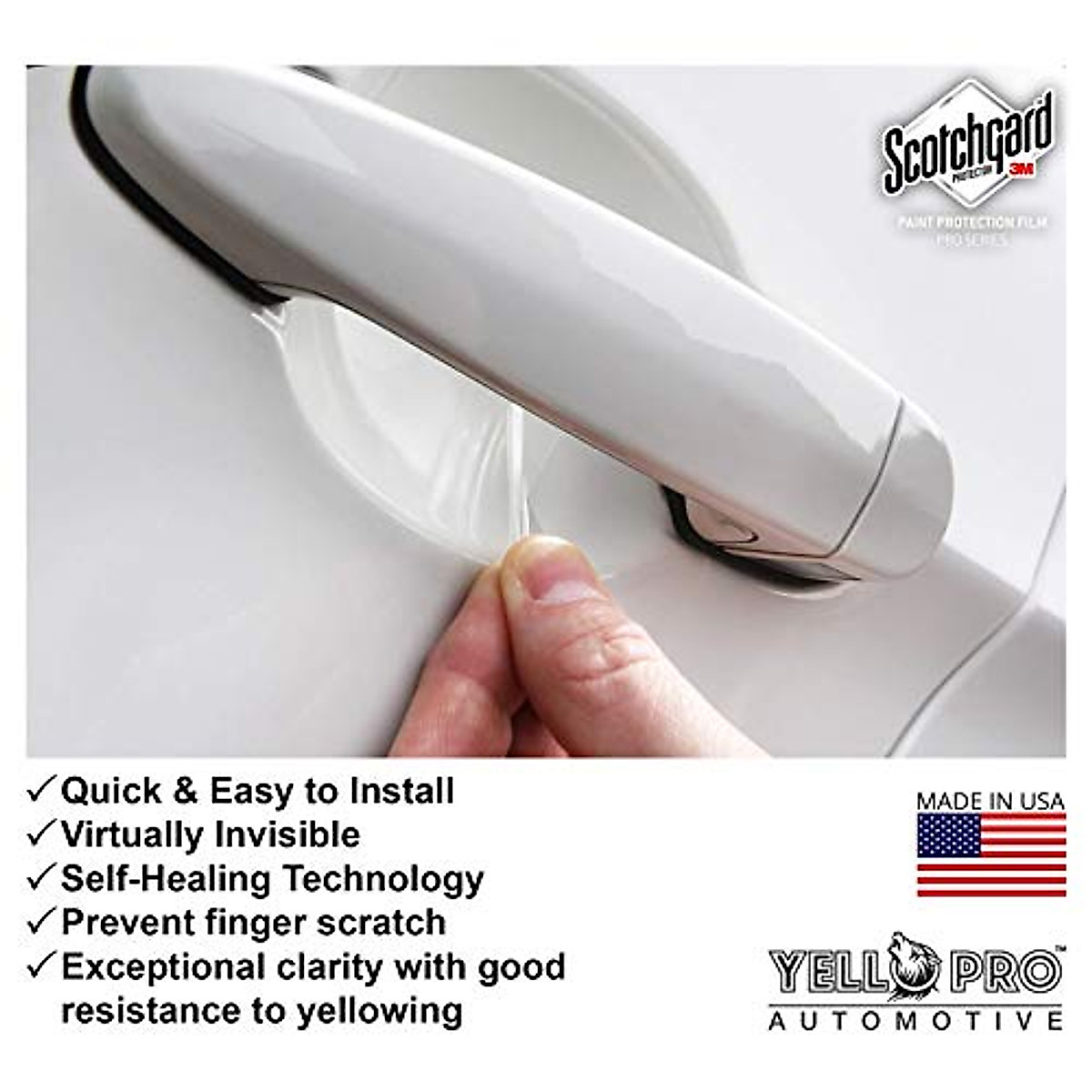 YelloPro Custom Fit Door Handle Cup 3M Scotchgard Anti Scratch Clear Bra Paint Protector Film Cover Self Healing PPF Guard Kit for 2019 2020 2021 2022 2023 BMW X5 SUV