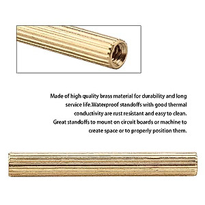 100Pcs Male Hex Brass PCB Motherboard Spacer Standoff, Computer Case M2 Single Head Male Brass Standoff Fastener Accessory for Computer Main Board(M2*25)