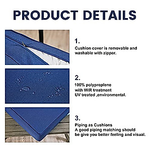 ARTPLAN Deep Seat Outdoor Cushion,Set 24"x24"x6",18x24 Thick Bench Patio Chair Cushion, for Patio Furniture Square