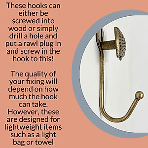 Knobs By Blossom Vintage Antique Brass Iron Wall Hooks Tie Backs Bronze Handmade Metal Animal Hook (20. Hedgehog), TFVSAH