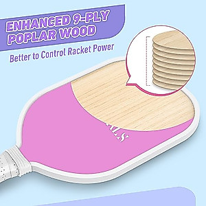Pickleball Paddles Set USAPA Approved, Lightweight and Durable with Unique Design, USAPA Approved Pickleball Paddles Set of 4, 4 Pickleball Balls, Pickleball Bag, Pickleball Paddles (Dream)