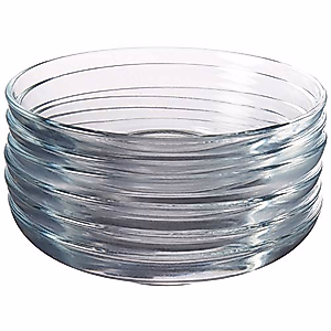 Pasabahce Turkish Glass Saucers Tea Plates, 6 Count