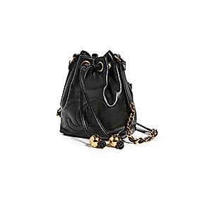 CHANEL Women's Pre-Loved Black Lambskin Bucket Mini Bag, Black, One Size