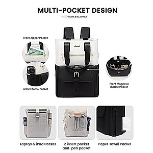 LOVEVOOK Laptop Backpack for Women, Convertible Work Backpack Purse, Laptop Tote Bag with USB Port,Teacher Nurse Work Bags for Women, Cute Waterproof Computer Daypacks for College Travel