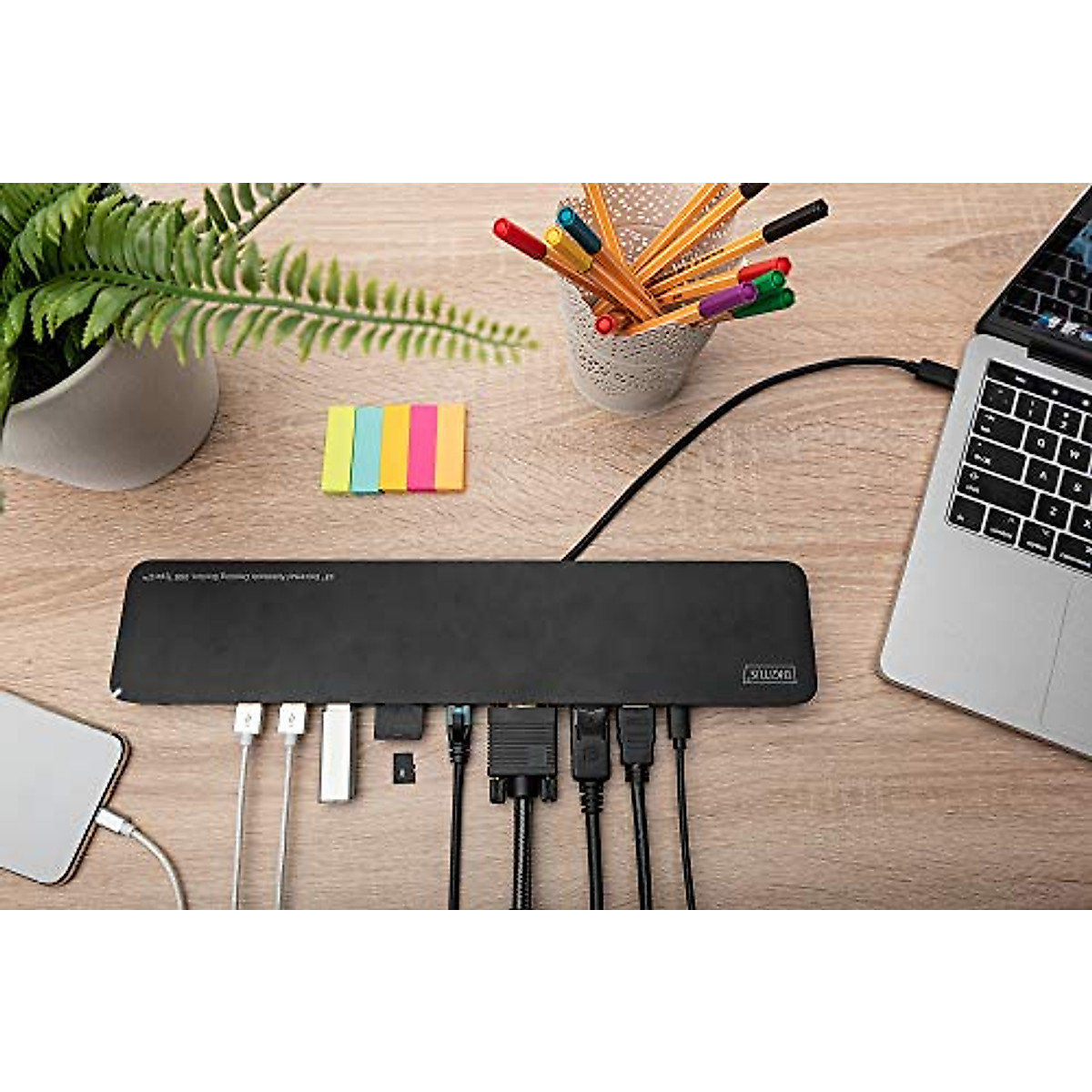 Digitus 14" Universal Notebook Docking Station, USB-C 3X Video, 3X USB 3.0, 2X USB-C, 2X USB 2.0, RJ45