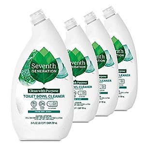 Seventh Generation Toilet Bowl Cleaner Fresh Mint scent 4 Pack Without Chlorine Bleach Ammonia Free 24 oz